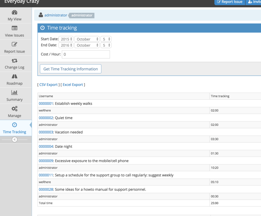Tracking Time in MantisHub – MantisHub